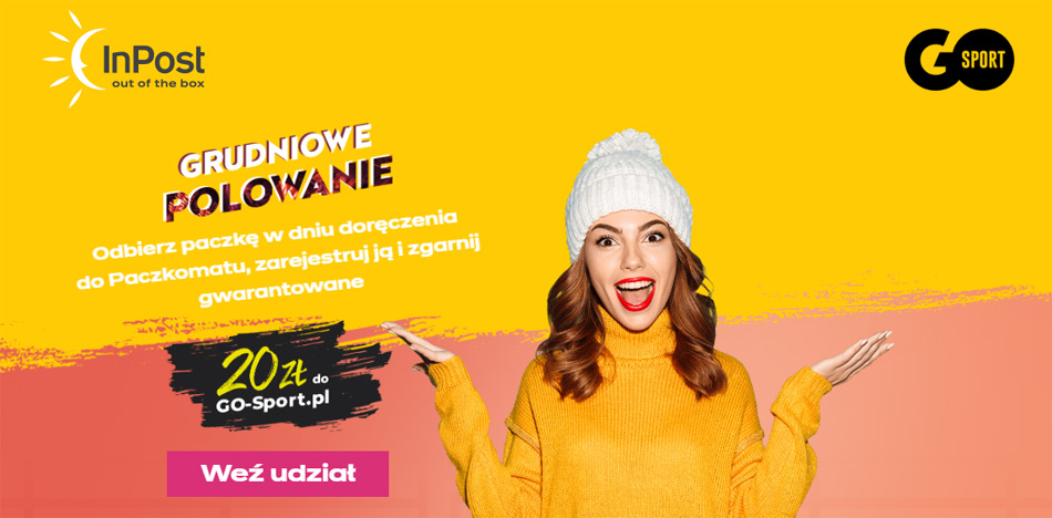 Promocja InPost - 20 zł do GO Sport - Dealshunter.pl